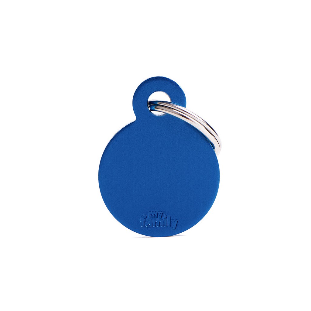 MY FAMILY | ID Tag | Basic Aluminum Collection | Blue Circle | Small ...