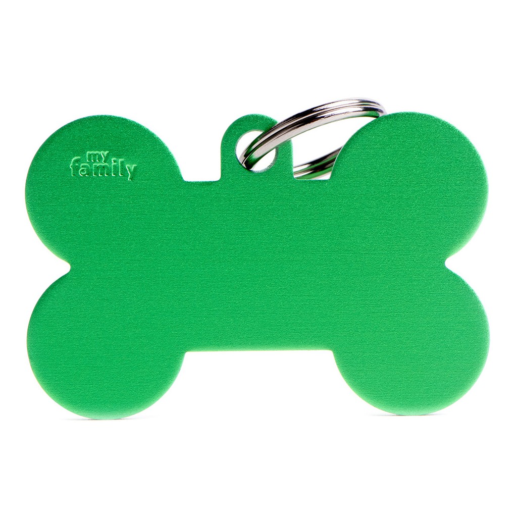 MY FAMILY | ID Tag | Basic Aluminum Collection | Green Bone | XL – Pet ...