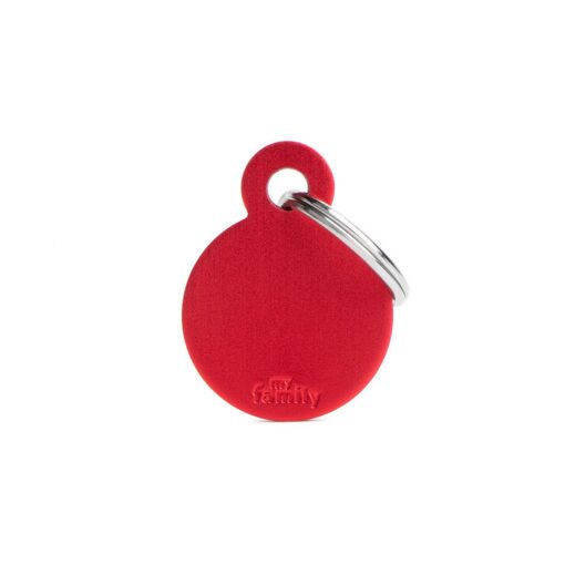 MY FAMILY | ID Tag | Basic Aluminum Collection | Red Circle | Small ...